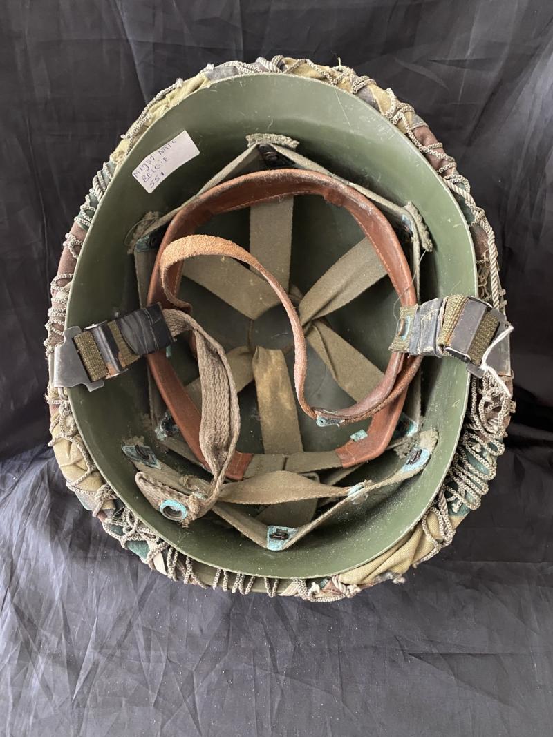 Chase Militaria | BELGIAN M1951 NATO HELMET WITH CAMO COVER
