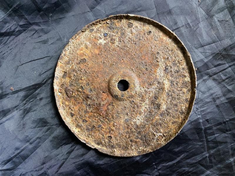 Chase Militaria | WW2 GERMAN GLASS MINE INNER PLATE