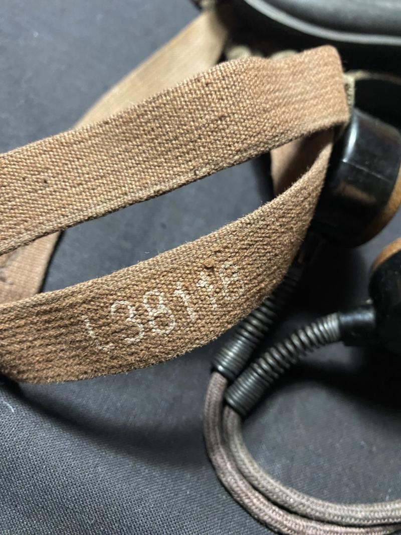 Chase Militaria | FULL SET OF WW2 GERMAN LUFTWAFFE FLAK HEADSET WITH MIC