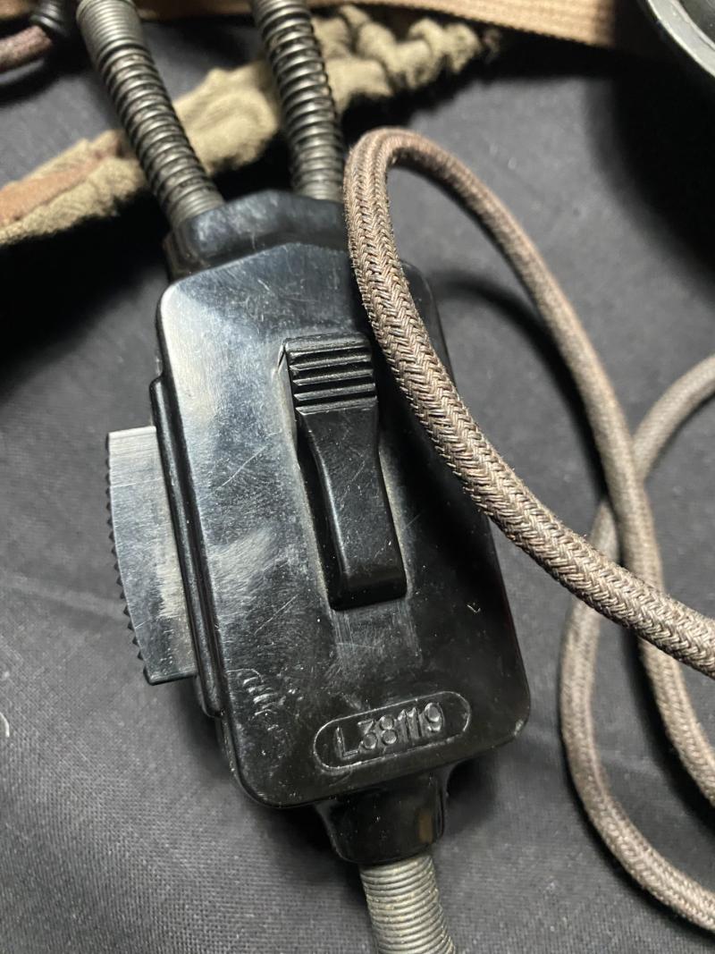 Chase Militaria | FULL SET OF WW2 GERMAN LUFTWAFFE FLAK HEADSET WITH MIC