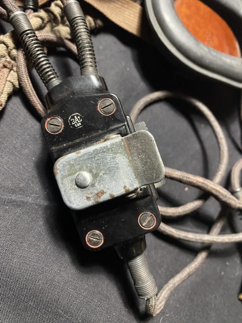 Chase Militaria | FULL SET OF WW2 GERMAN LUFTWAFFE FLAK HEADSET WITH MIC