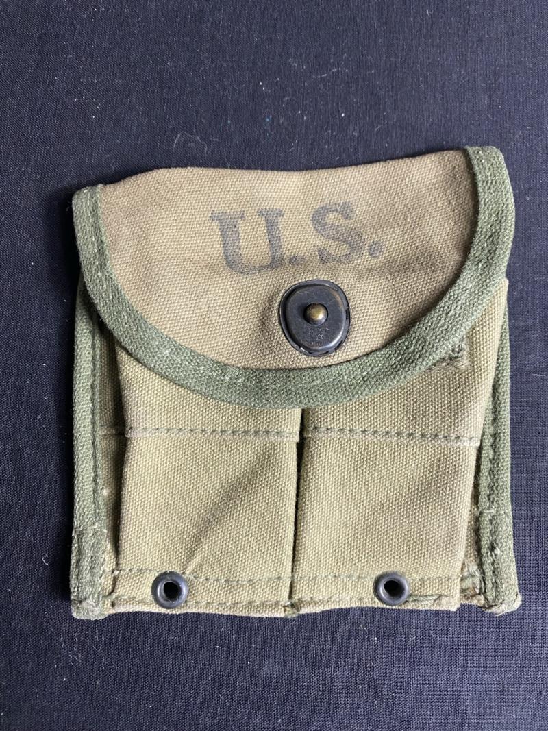 Chase Militaria | WW2 U.S. 1944 DATED M1 CARBINE MAGAZINE POUCH