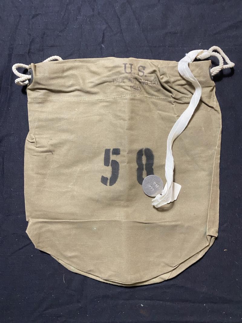 Chase Militaria | WW2 U.S. PERSONAL EFFECTS BAG WITH DISC