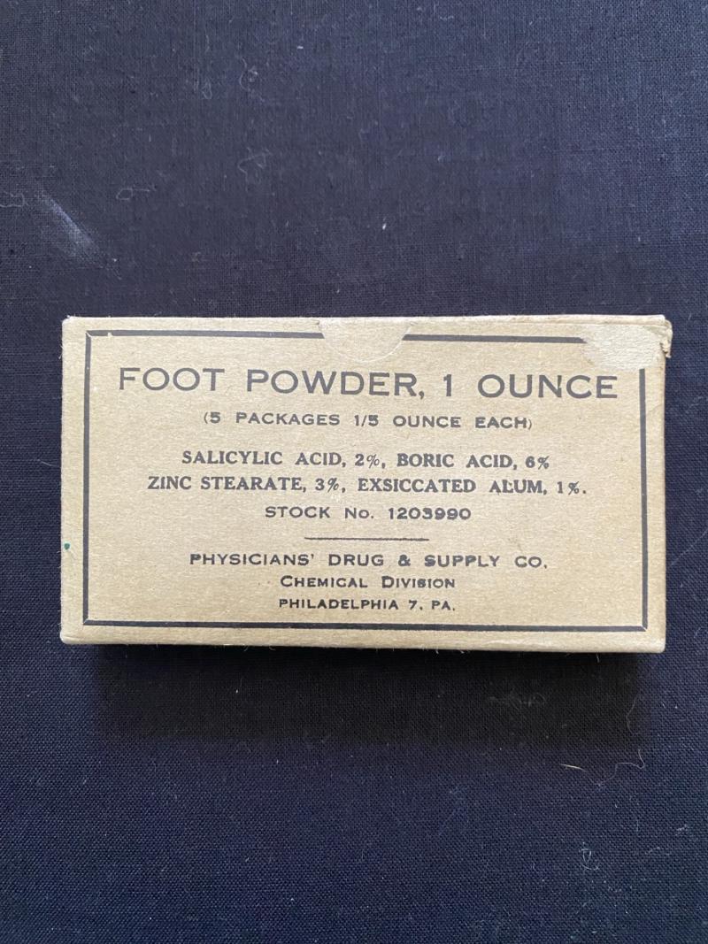 Chase Militaria | WW2 U.S. FOOT POWDER 1 OUNCE
